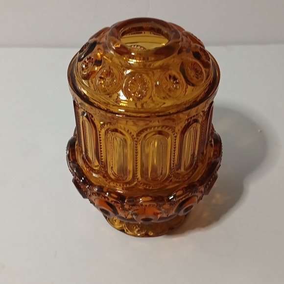 L.E. Smith | Accents | Vintage Le Smith Amber Glass Moon And Stars ...